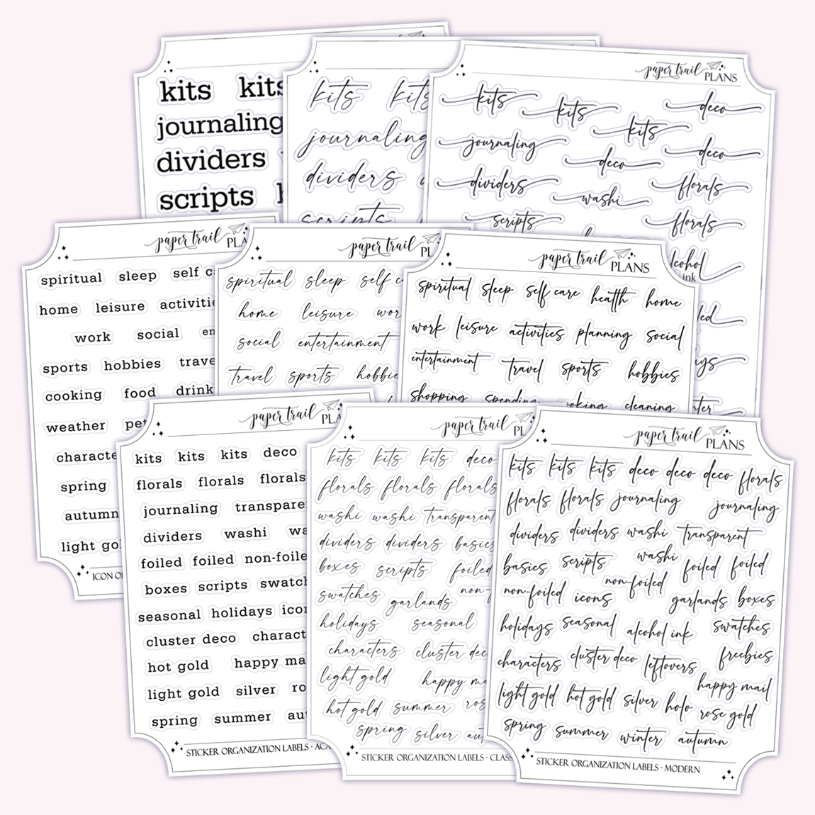 Organization Labels – Paper Trail Plans