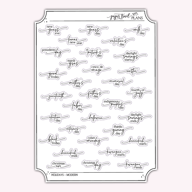 Modern Scripts – Paper Trail Plans
