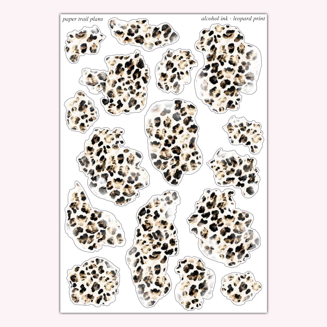 Alcohol Ink - Leopard Print – Paper Trail Plans