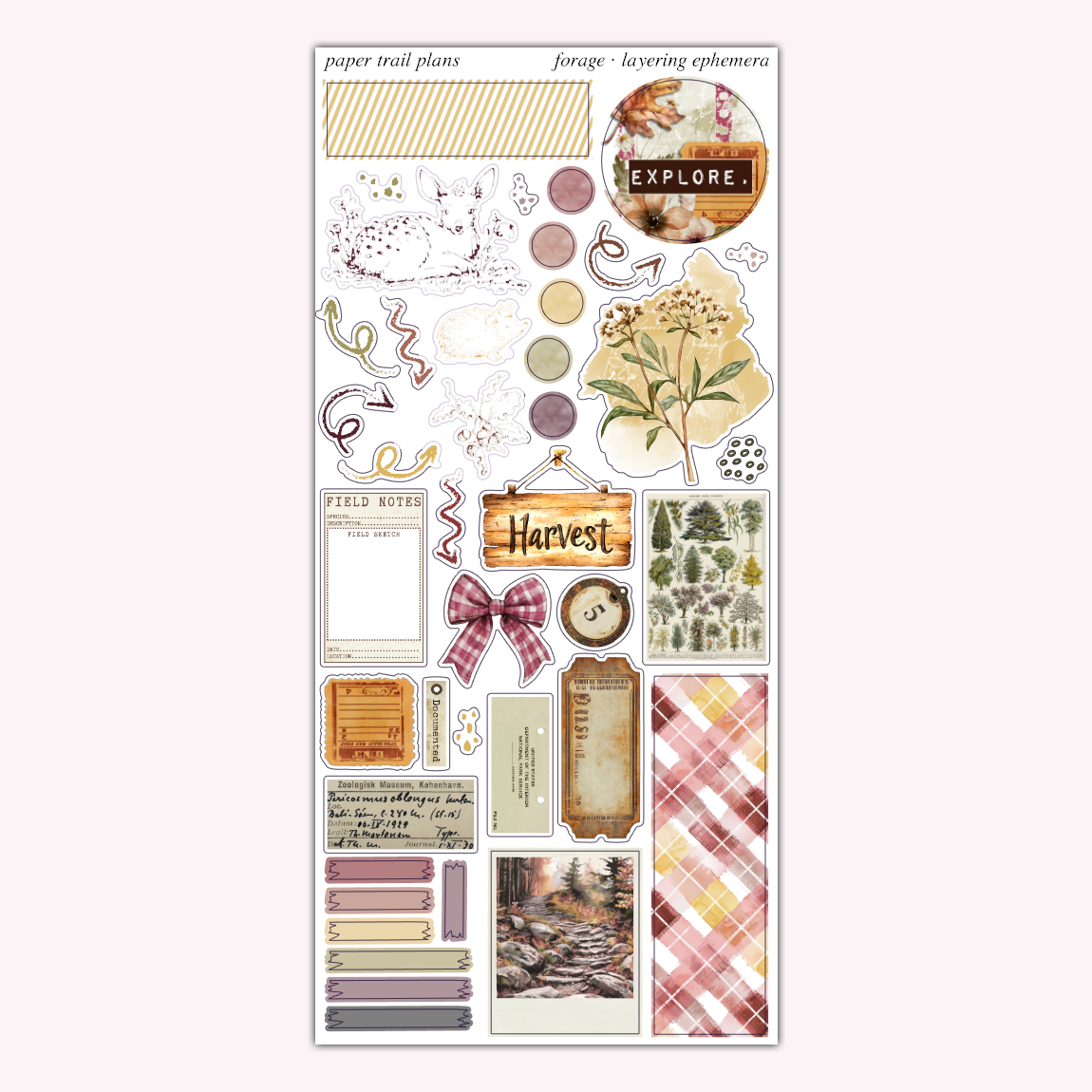 Forage - Layering Ephemera – Paper Trail Plans