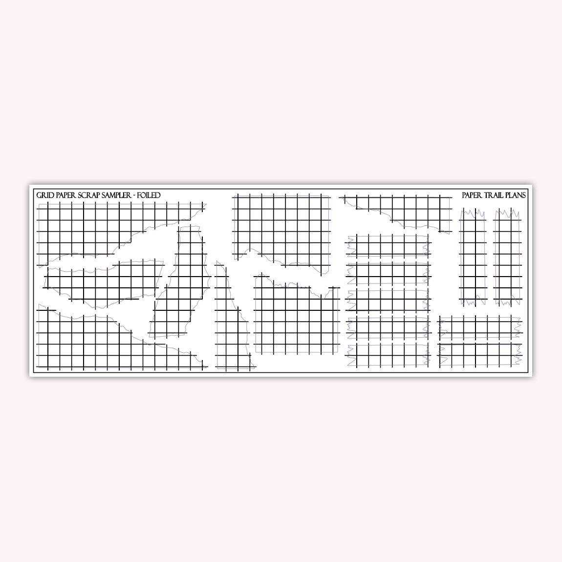 Foiled Grid Paper Scrap Sampler – Paper Trail Plans