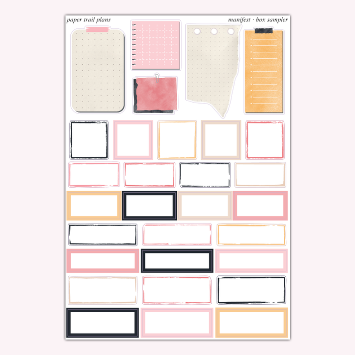 Manifest - Box Sampler – Paper Trail Plans