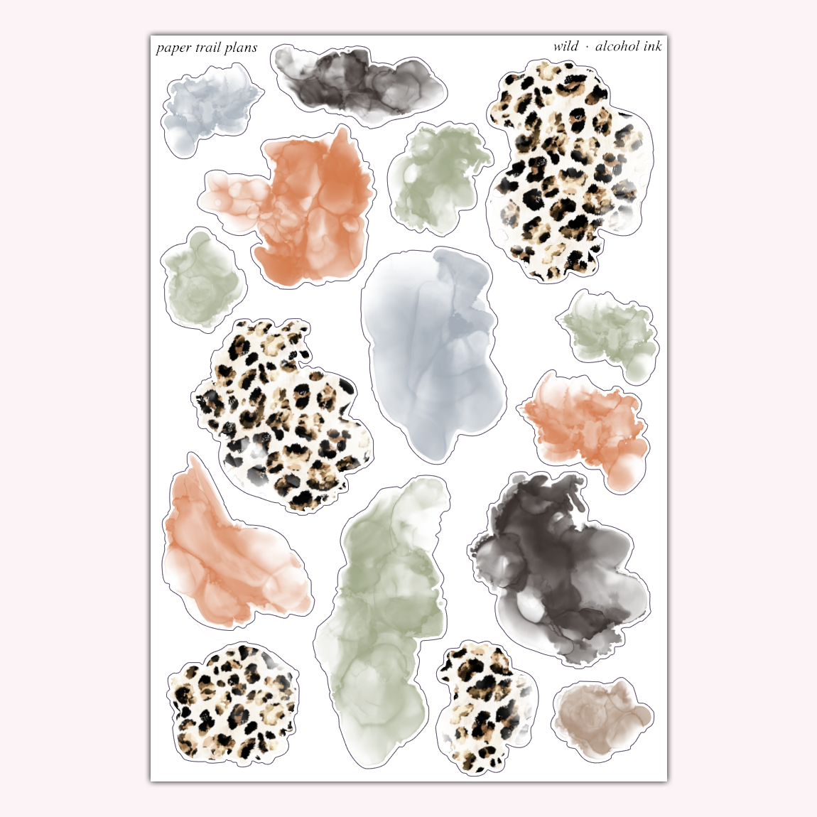 Wild - Alcohol Ink – Paper Trail Plans