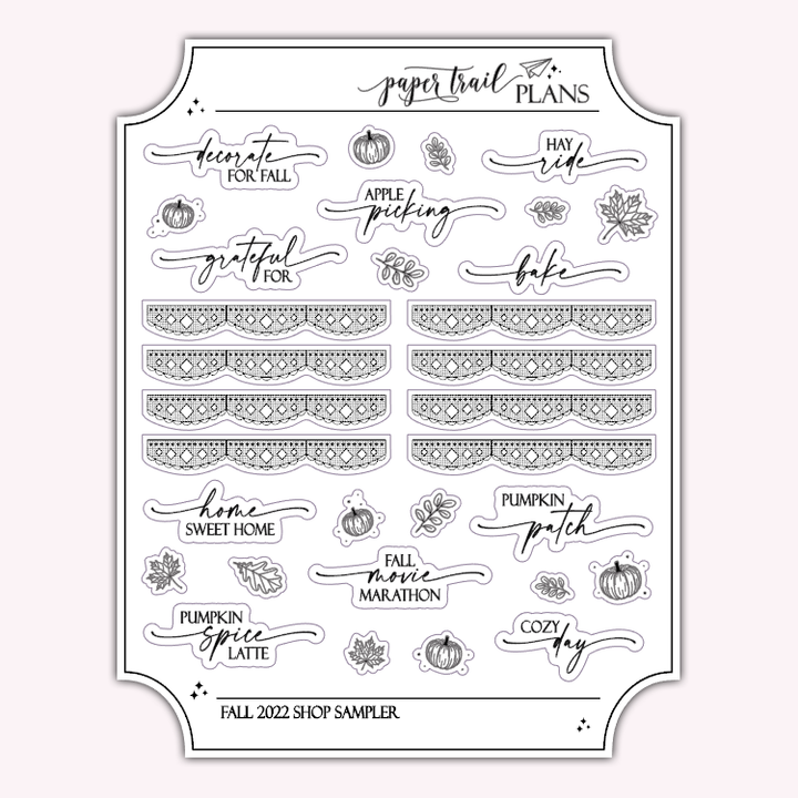 Samplers & Former Freebies – Paper Trail Plans