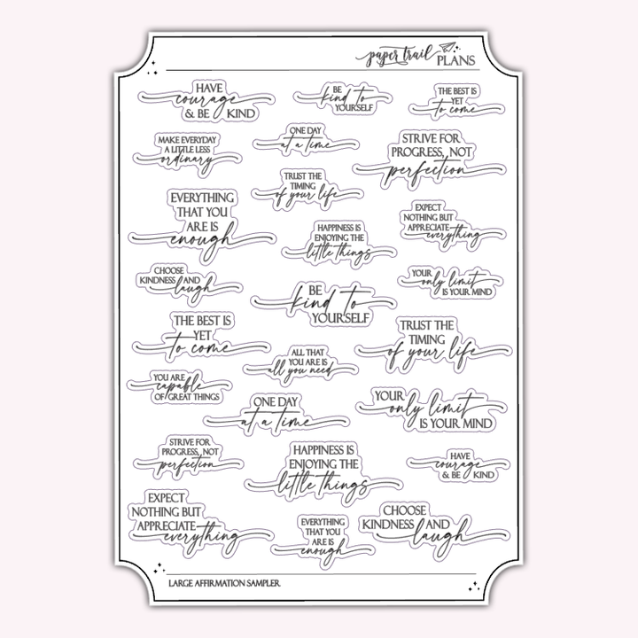 Samplers & Former Freebies – Paper Trail Plans