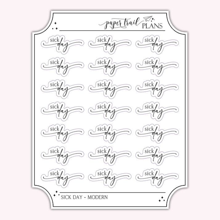 Sick Day - Modern – Paper Trail Plans